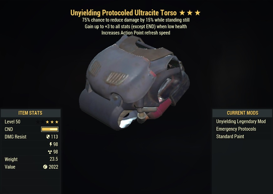 Buy [PC] Unyielding Sentinel Ultra in FALLOUT 76 Items - Offer #2524745580