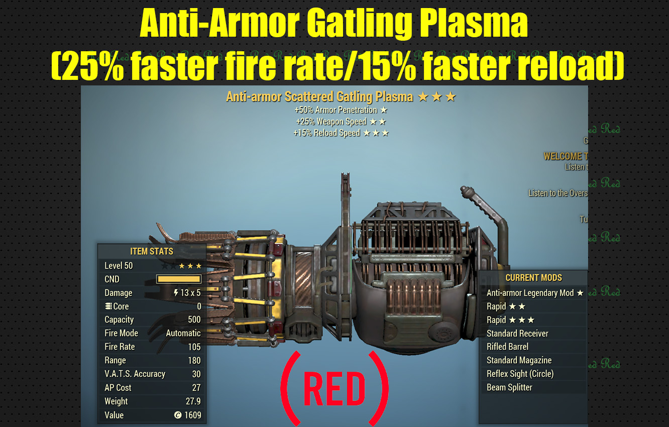 Buy Anti-Armor Gatling Plasma (25% in FALLOUT 76 Items - Offer #2514468581