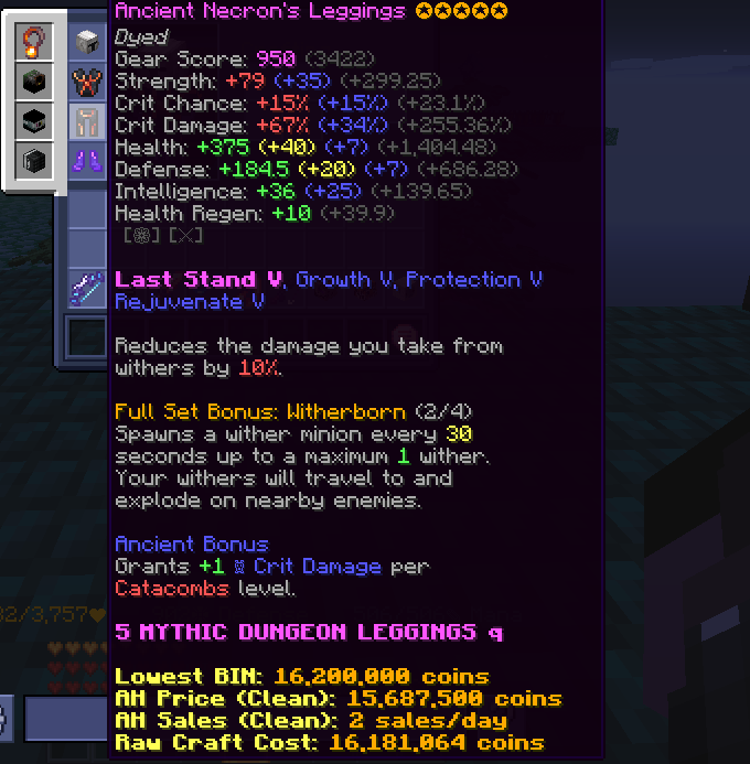 Buy BEST LATE GAME SET TERMINATOR! in MINECRAFT: HYPIXEL Items - Offer ...