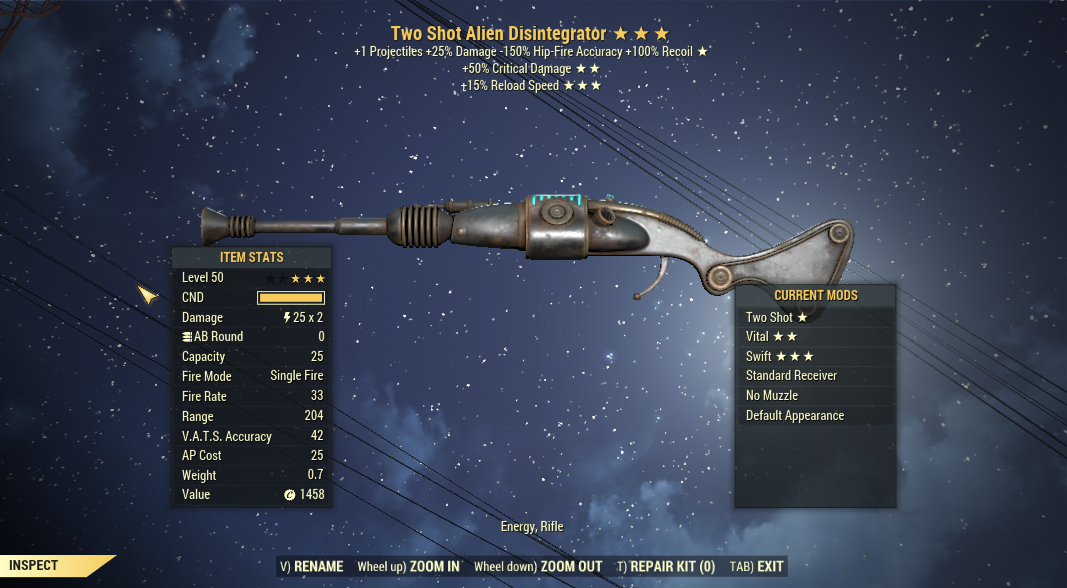 Buy Two Shot +50% Critical Damage in FALLOUT 76 Items - Offer #259088576