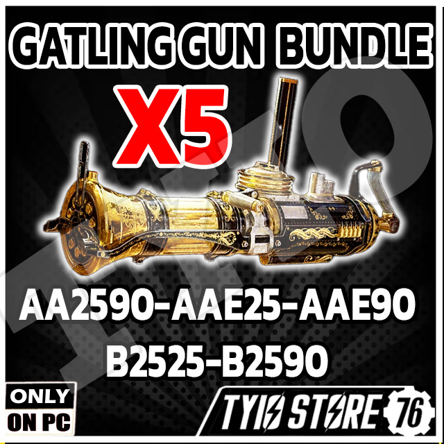 Buy GATLING GUN BUNDLE X5 (AA2590 in FALLOUT 76 Items - Offer #2520960853