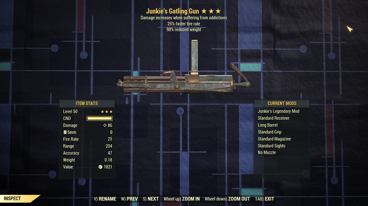 Buy Junkie's 25% Faster Fire Rate in FALLOUT 76 Items - Offer #251775015