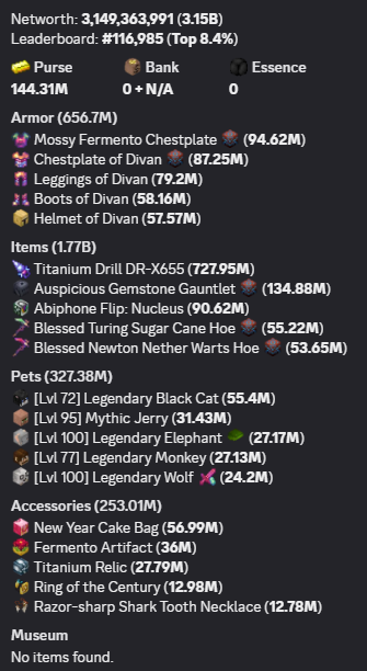 Buy ⚡ HYPIXEL SKYBLOCK PROFILE W in MINECRAFT: HYPIXEL Profiles - Offer ...