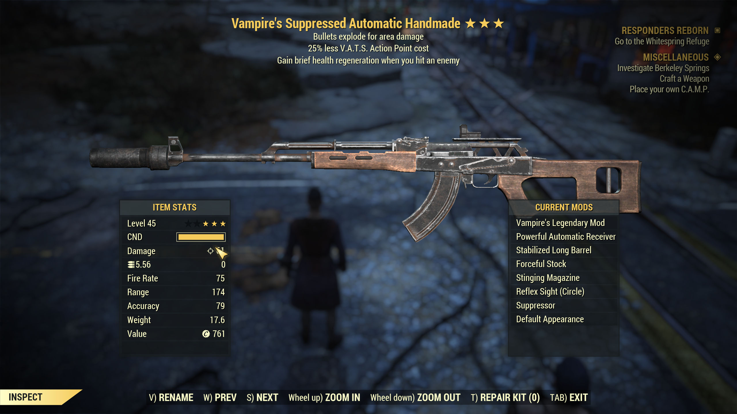 Buy Vampire's Explosive Handmade [ in FALLOUT 76 Items - Offer #257580587