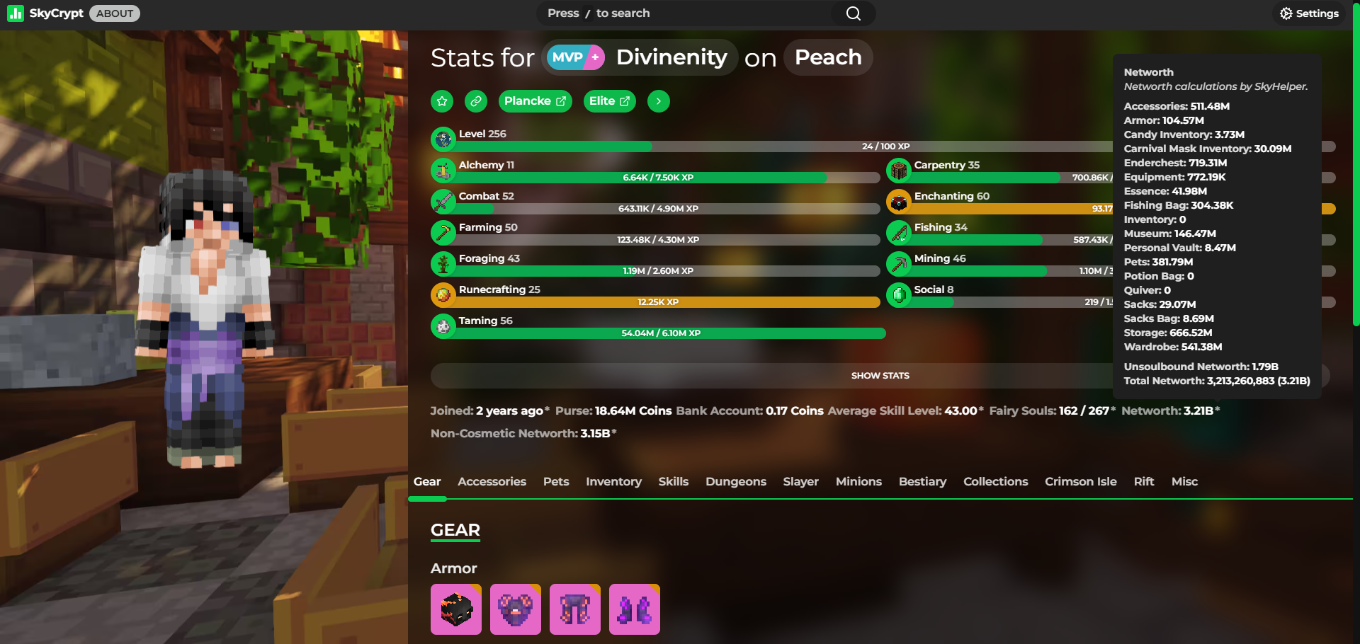 Buy MVP+ RANK | NW 3.21B (1.79B UN in MINECRAFT: HYPIXEL Accounts ...