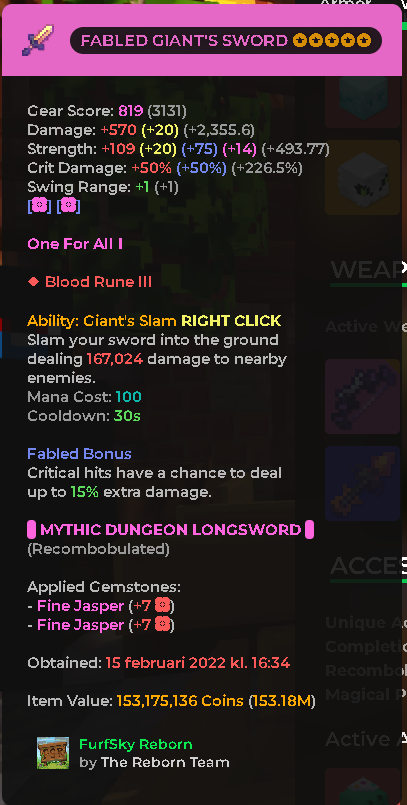 Buy STAR MYTHICAL in MINECRAFT: HYPIXEL Items - Offer #247932109