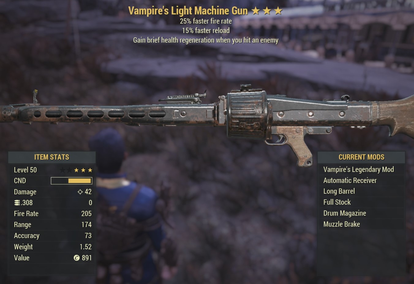 Buy Vampire's Light Machine Gun [2 in FALLOUT 76 Items - Offer #2412693778