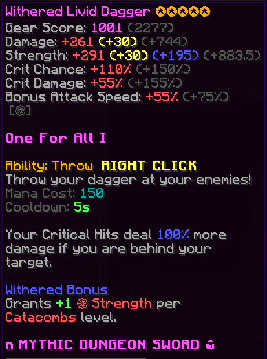 Buy MYTHIC FABLED LIVID DAGGER w/ in MINECRAFT: HYPIXEL Items - Offer ...