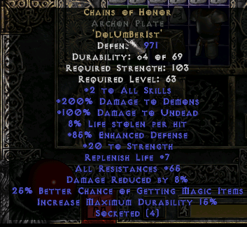 Buy LADDER SUPERIOR PERFECT 15 % E in DIABLO 2 RESURRECTED Items ...