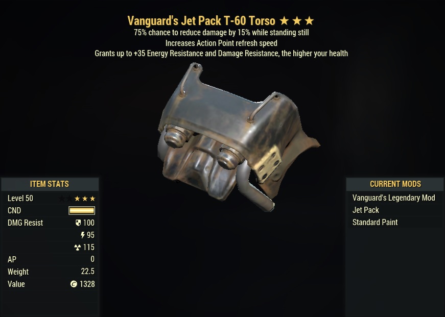Buy [PC] Vanguard's Sentinel T-60 in FALLOUT 76 Items - Offer #2511116532
