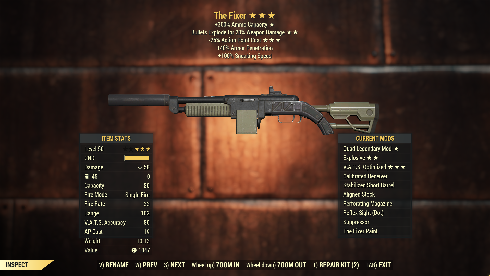 Buy [QE25] Quad The Fixer (Explosi in FALLOUT 76 Items - Offer #2421590020