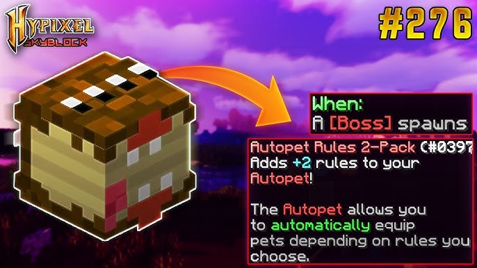 Buy Autopet Rules 2-Pack Very usef in MINECRAFT: HYPIXEL Items - Offer #254184663