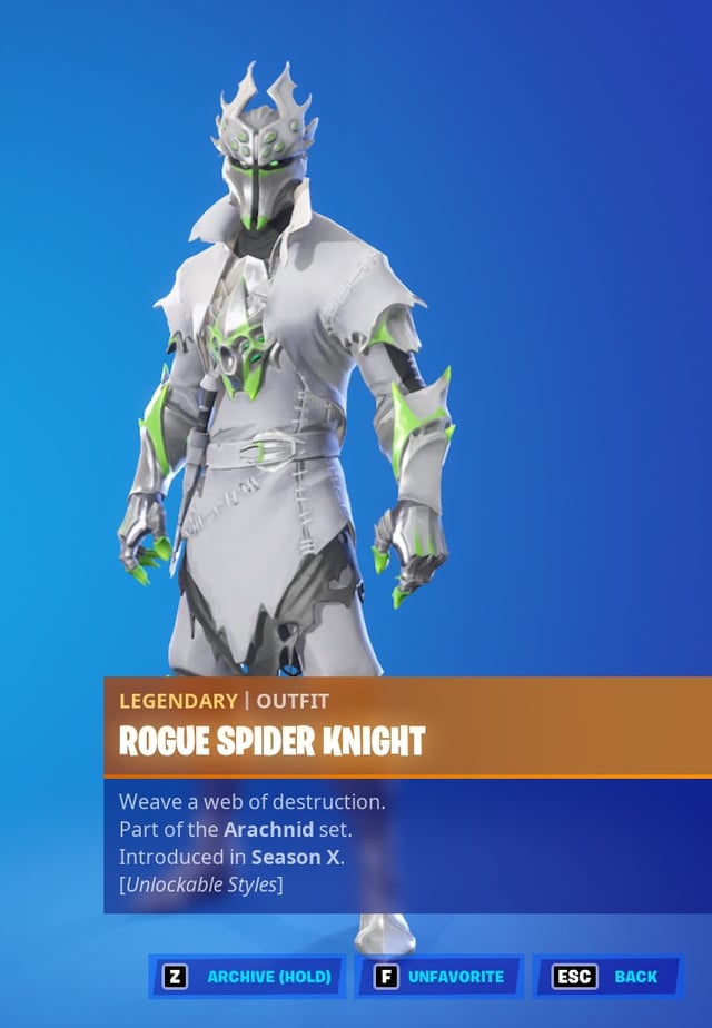 Buy Legendary Rogue Spider Knight in FORTNITE Skins - Offer #254611423
