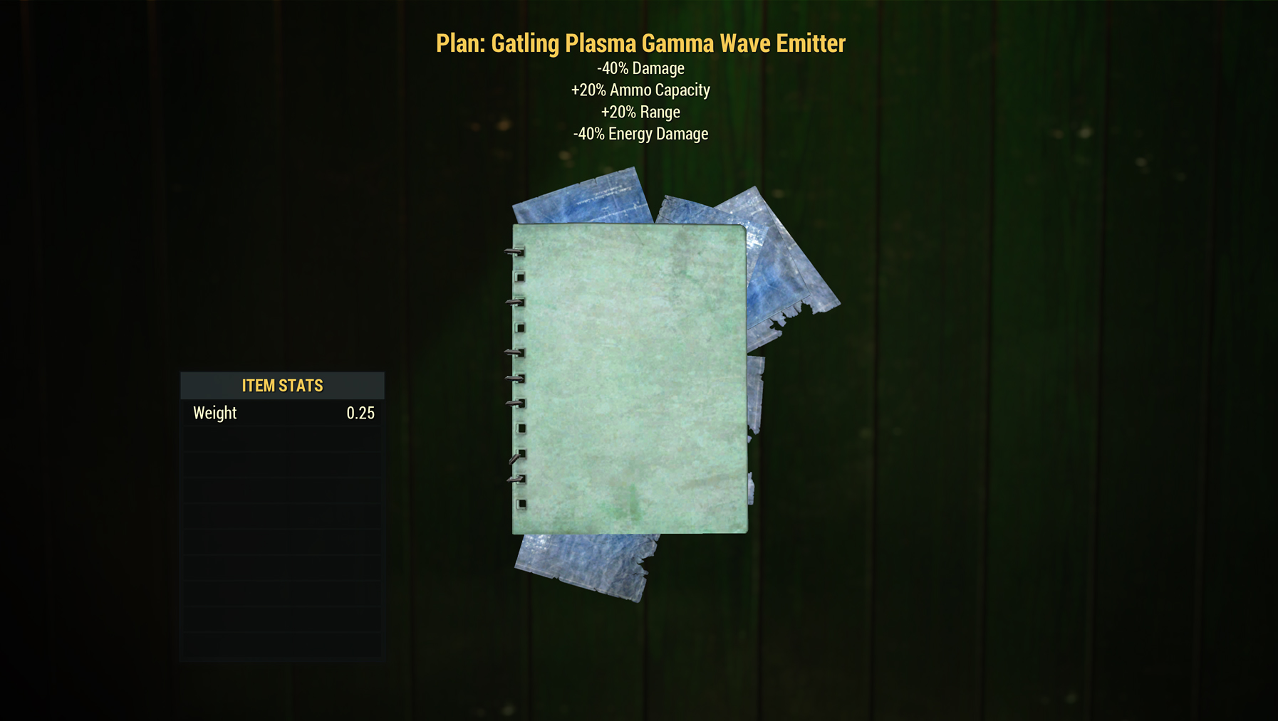 Buy Gatling Plasma Gamma Wave Emit in FALLOUT 76 Items - Offer #2525340705