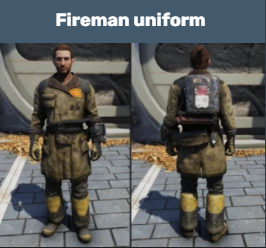 Buy Fireman Uniform + Helmet [appa in FALLOUT 76 Items - Offer #2424113896