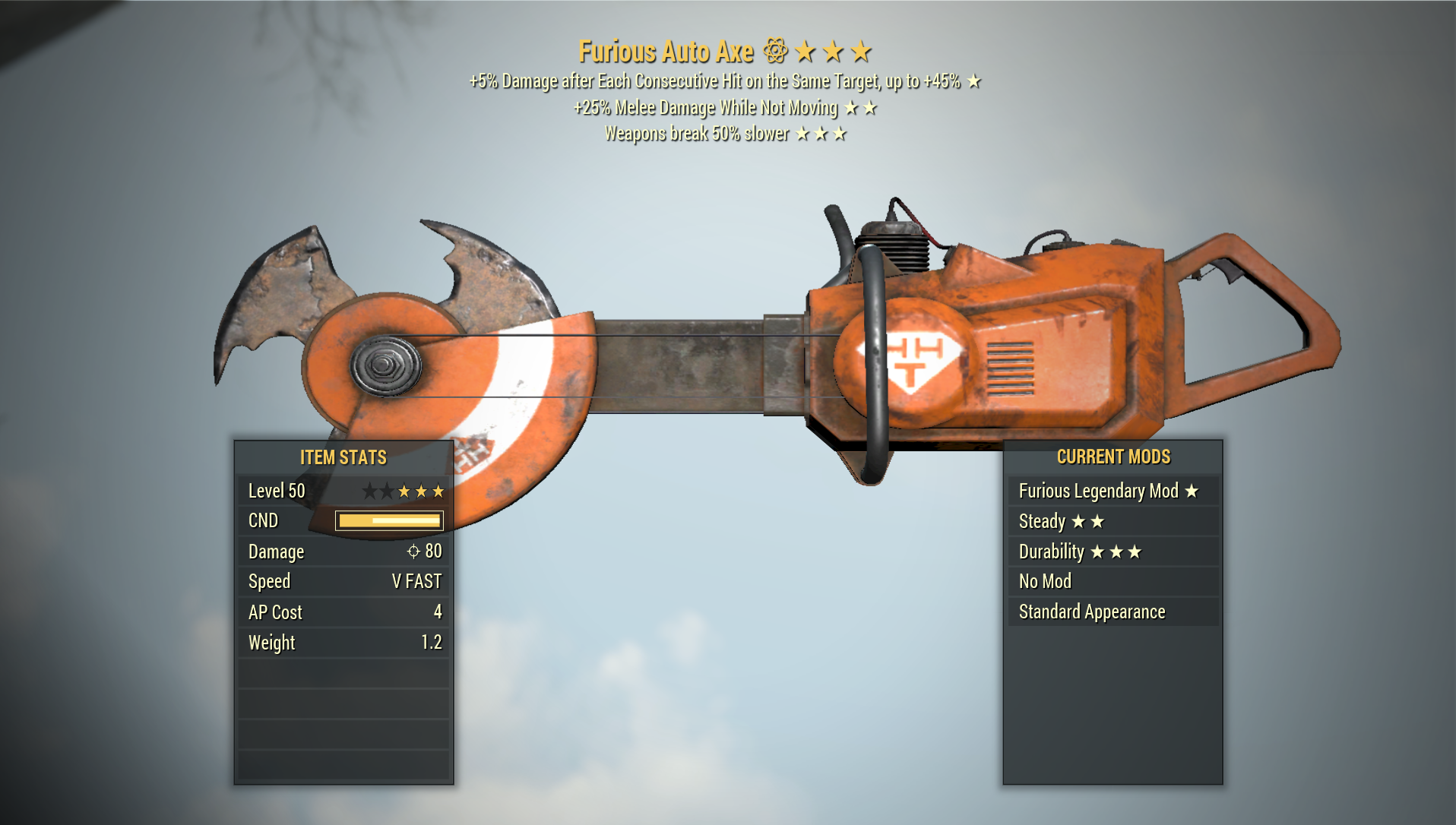 Buy ★★★ Furious Auto-Axe[+25 in FALLOUT 76 Items - Offer #2327011742