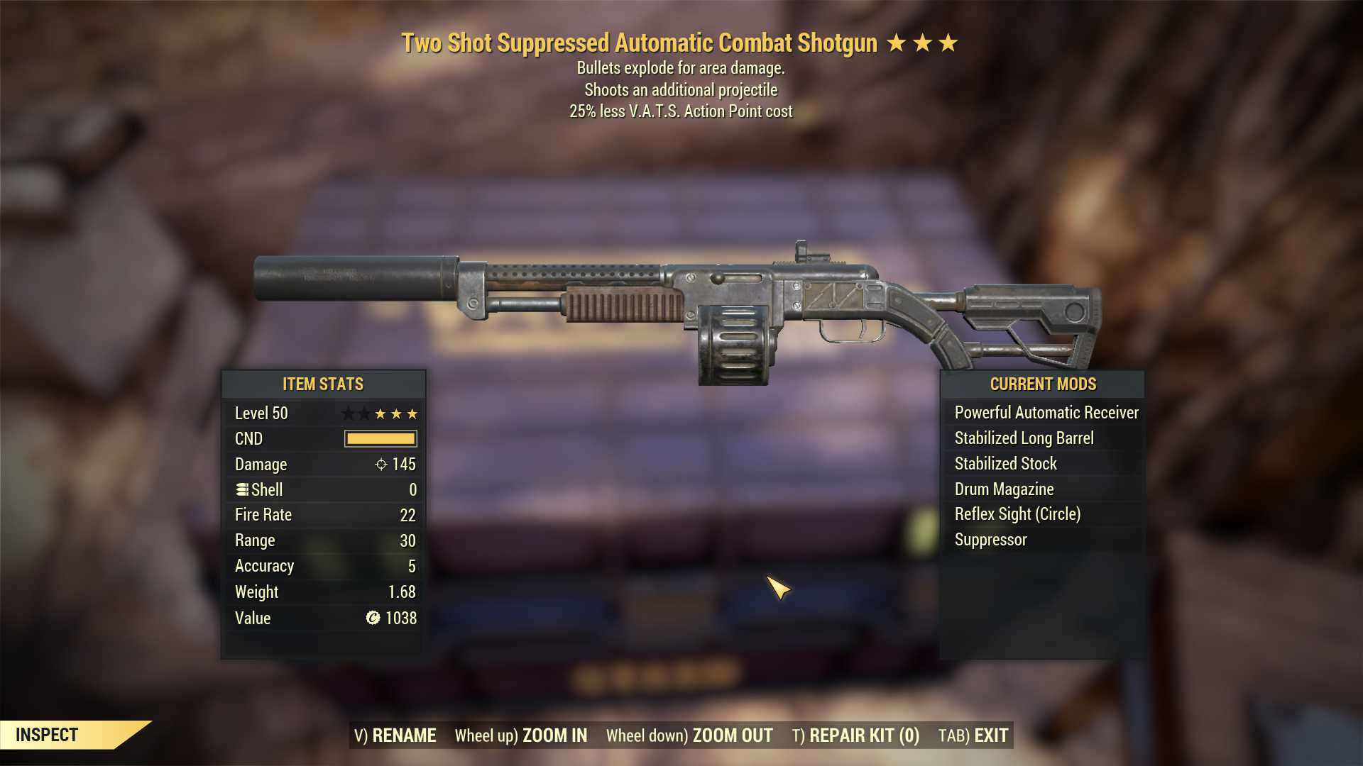 Buy Two Shot Explosive Combat Shot in FALLOUT 76 Items - Offer #2529415292