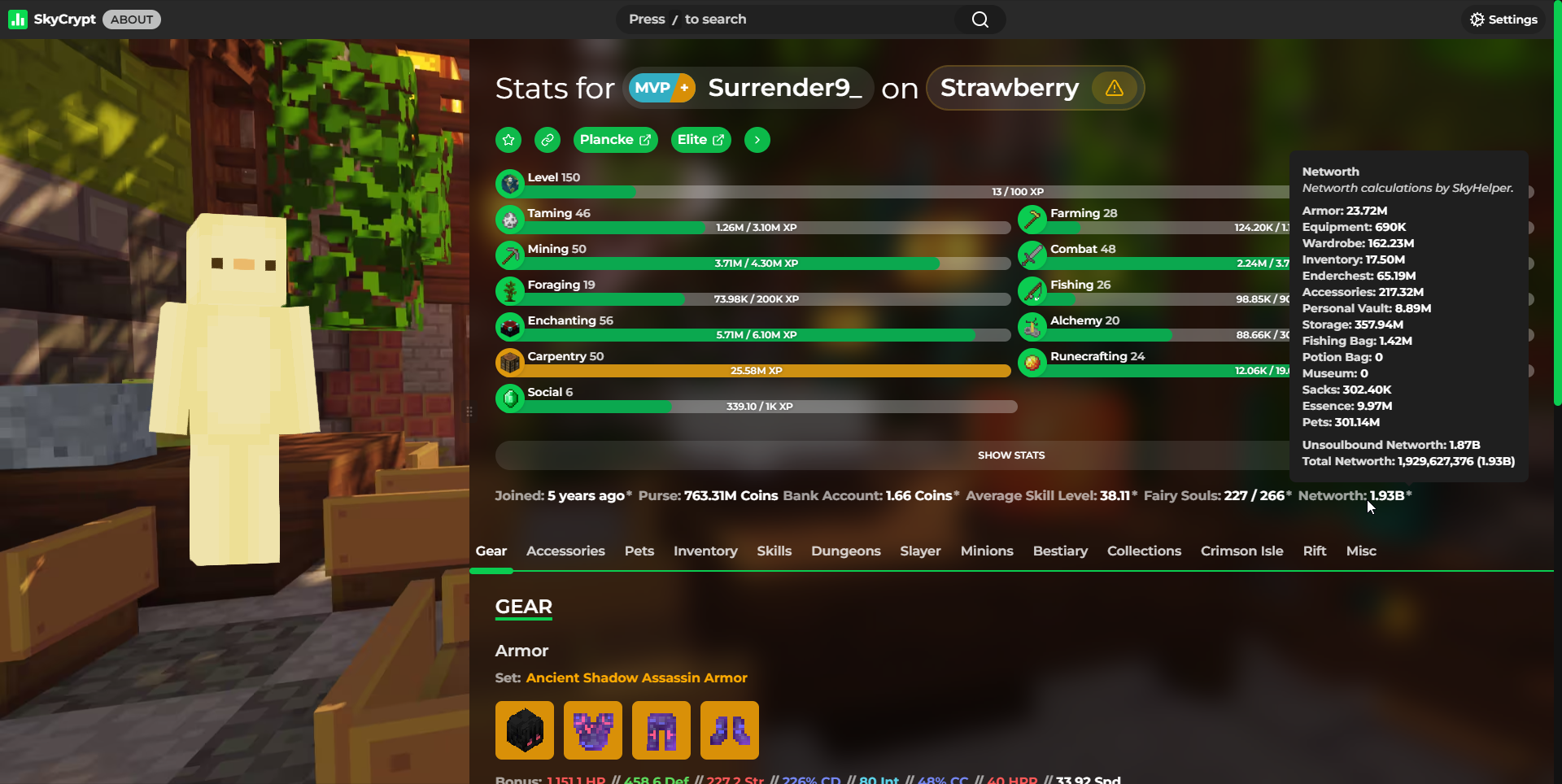 Buy ☀️ MVP+ RANK | NETWORTH 1. in MINECRAFT: HYPIXEL Accounts - Offer ...