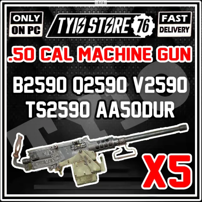 Buy .50 CAL MACHINE GUN BUNDLE X5 in FALLOUT 76 Items - Offer #2514854521