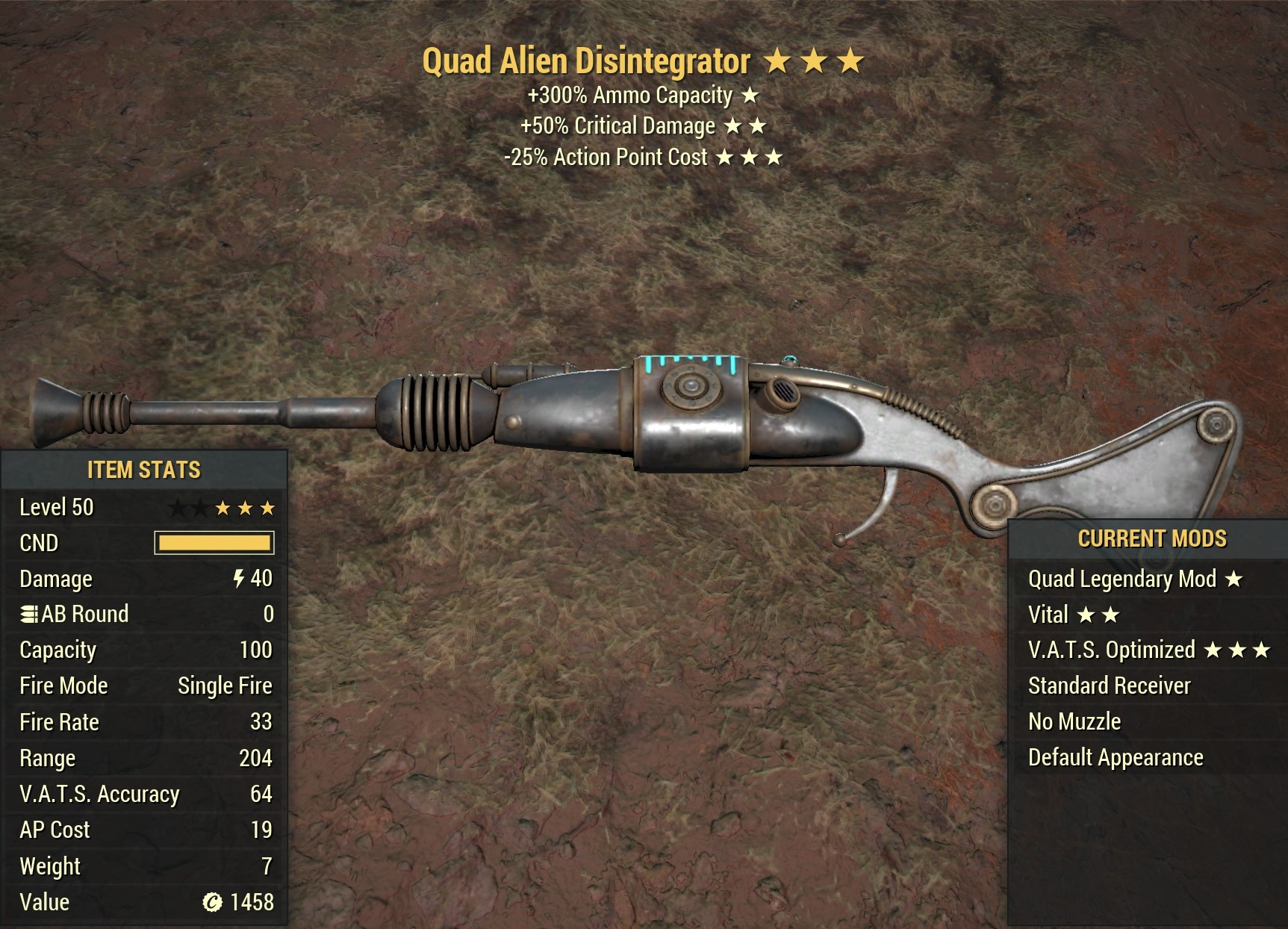 Buy Quad Alien Disintegrator [+50% in FALLOUT 76 Items - Offer #2425556697