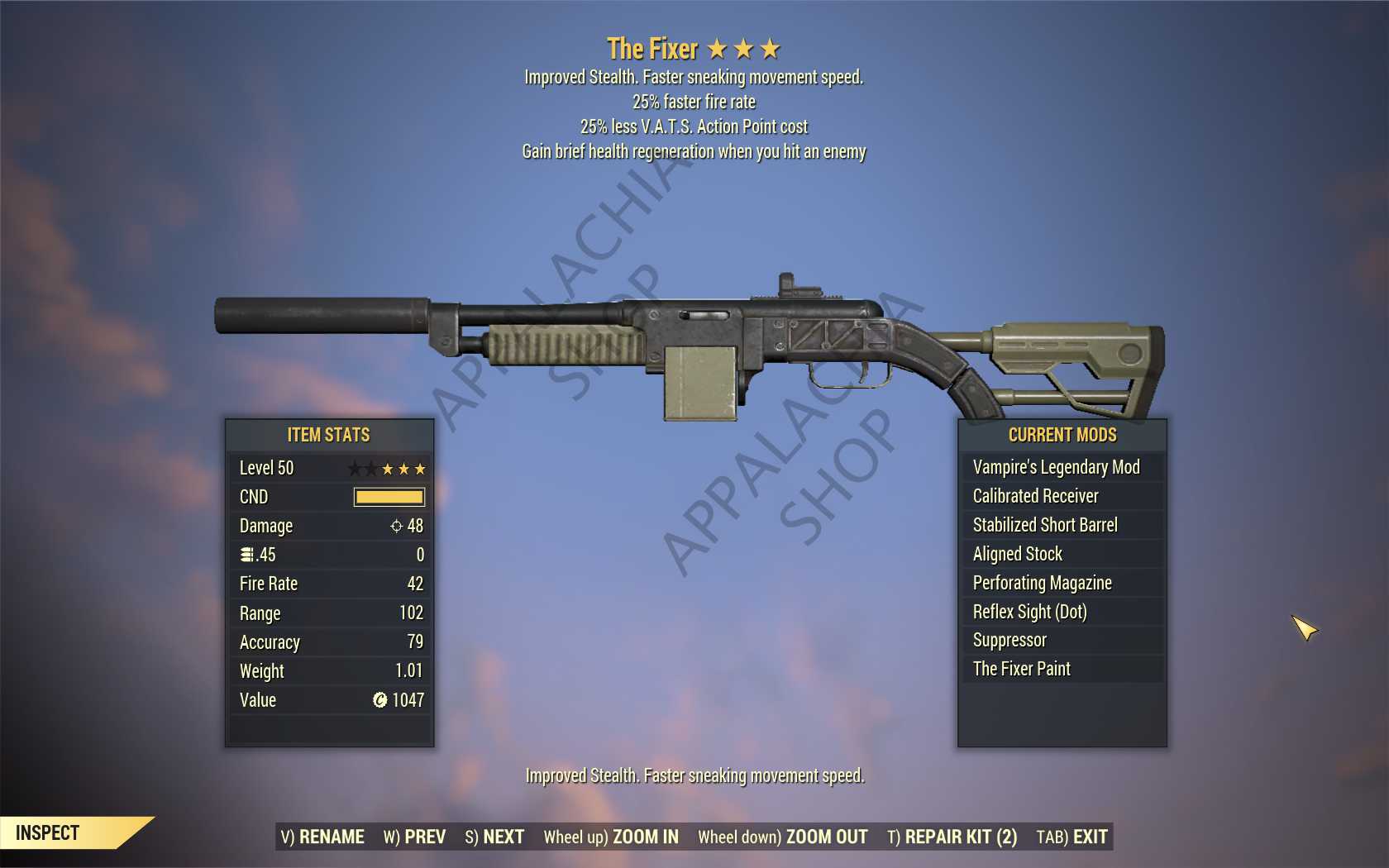 Buy Vampire's The Fixer (25% faste in FALLOUT 76 Items - Offer #2531414099