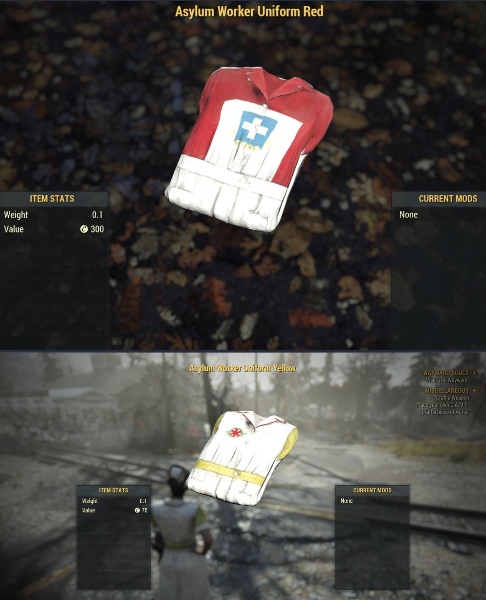 Buy Asylum Worker Uniform Bundle [ in FALLOUT 76 Items - Offer #2529360131