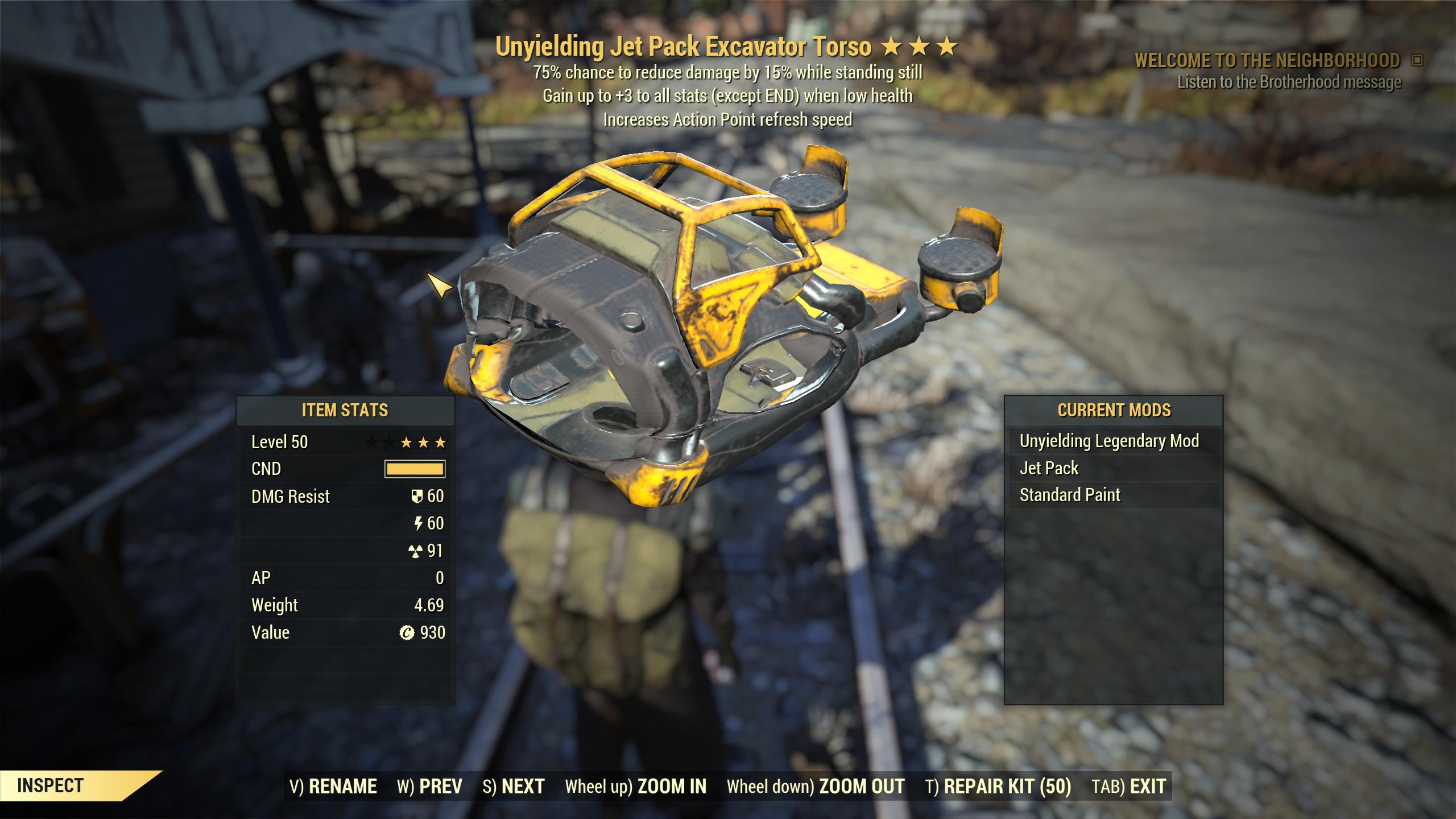 Buy Unyielding Sentinel Excavator in FALLOUT 76 Items - Offer #2514463702