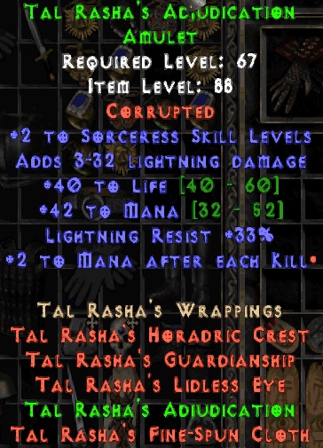 Buy TAL RASHA AMULET WITH 2 MAEK S in PROJECT DIABLO 2 Items - Offer ...