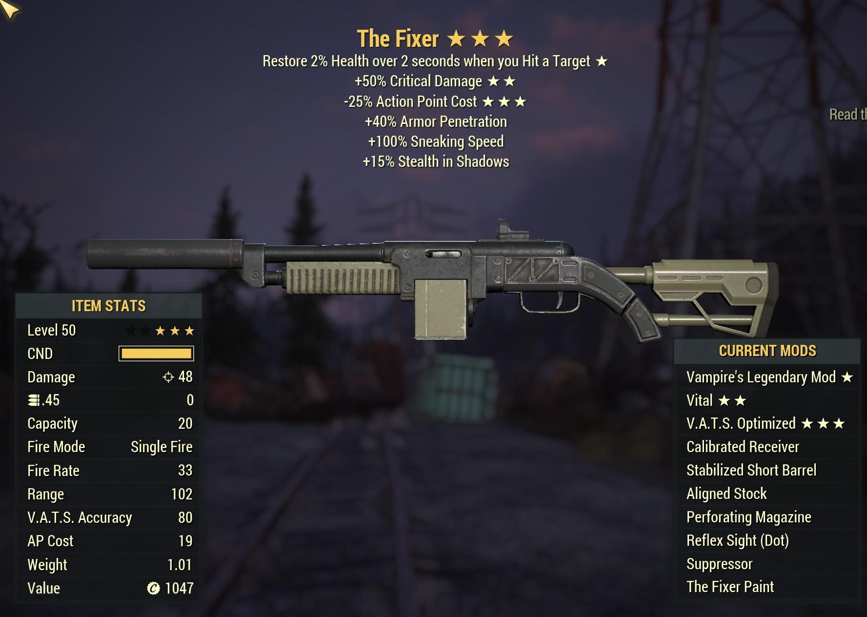 Buy The Fixer V/50C/25 [Fast deliv in FALLOUT 76 Items - Offer #249689530