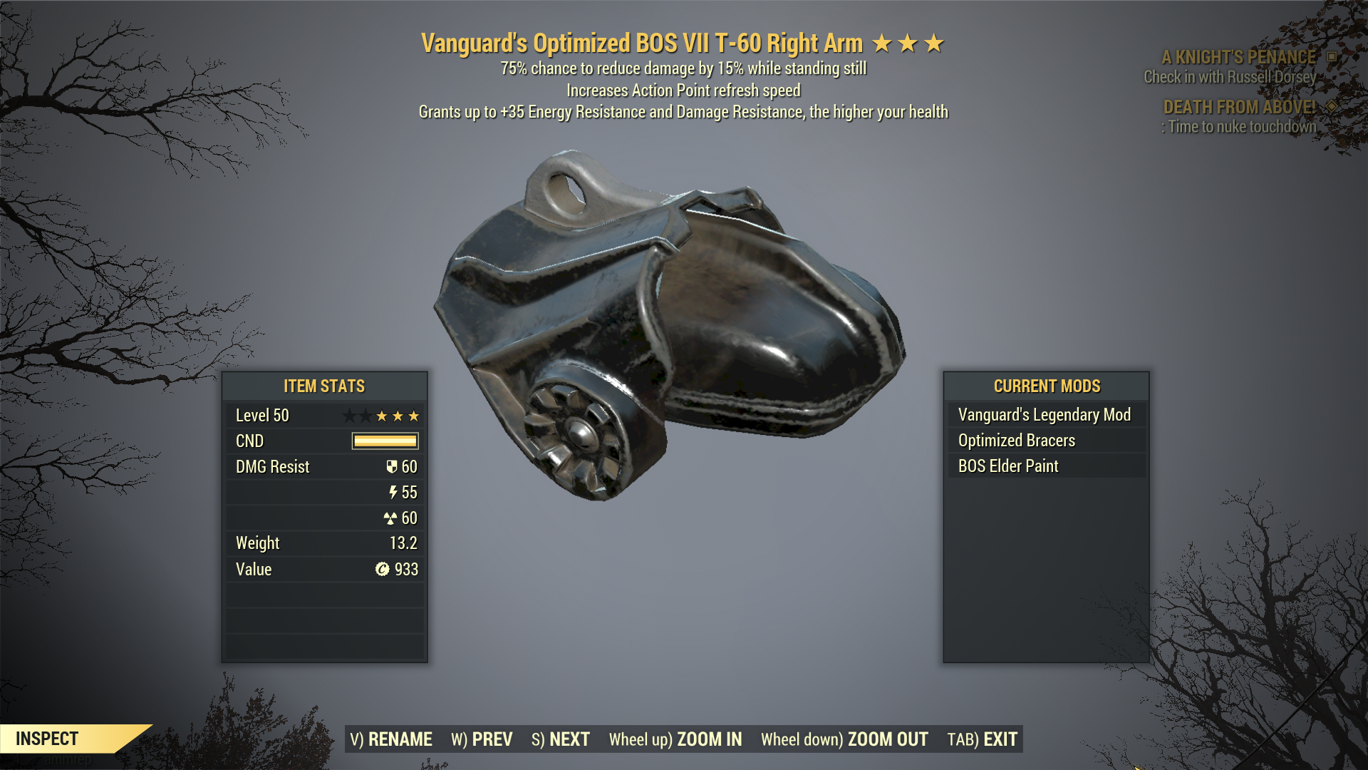 Buy Vanguard's Sentinel BOSVll T-6 in FALLOUT 76 Items - Offer #2517614129