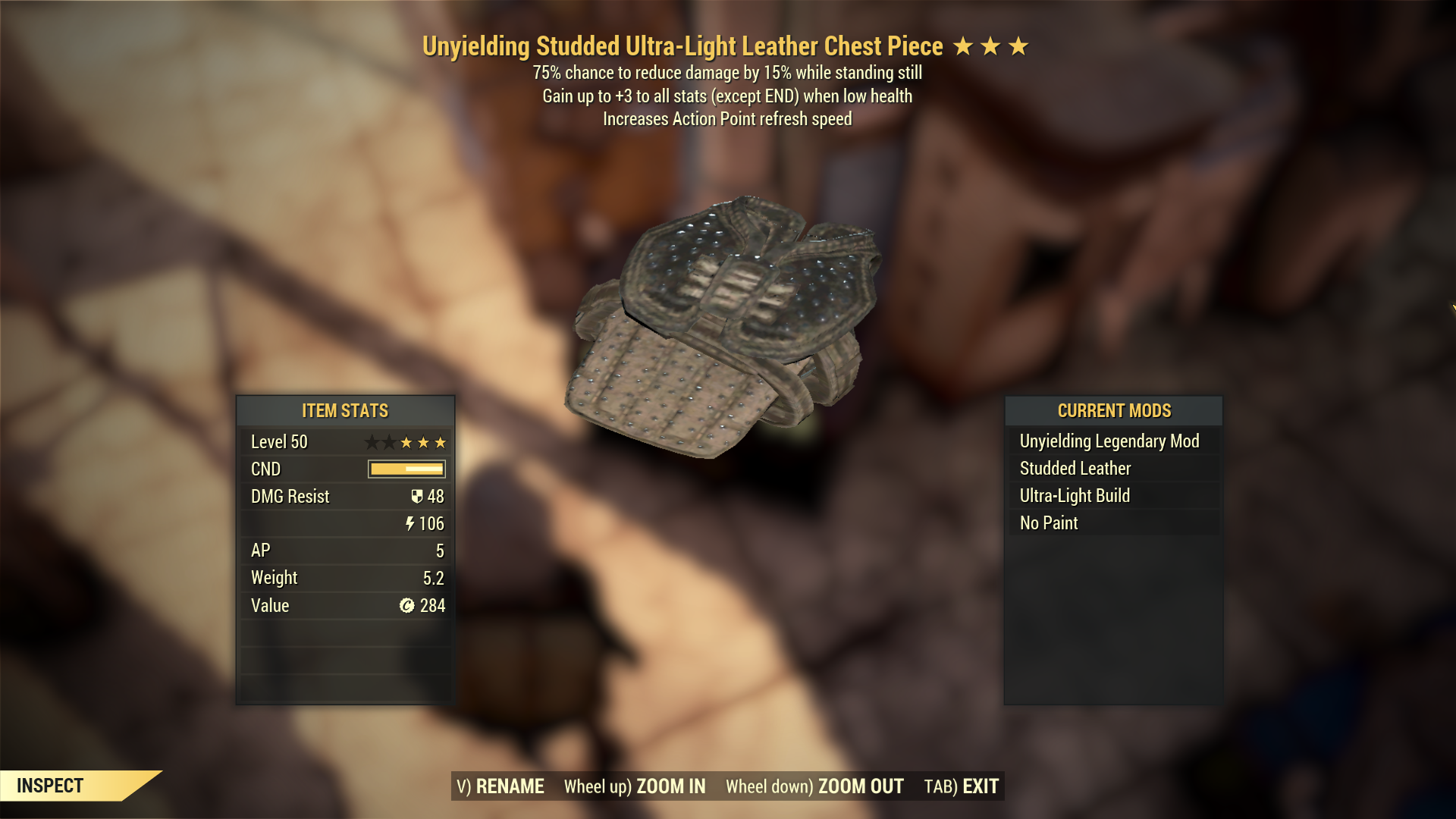 Buy Unyielding Sentinel Leather Ar in FALLOUT 76 Items - Offer #2325939646
