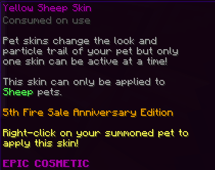 Buy HYPIXEL SKYBLOCK - YELLOW SHEE in MINECRAFT: HYPIXEL Items - Offer ...
