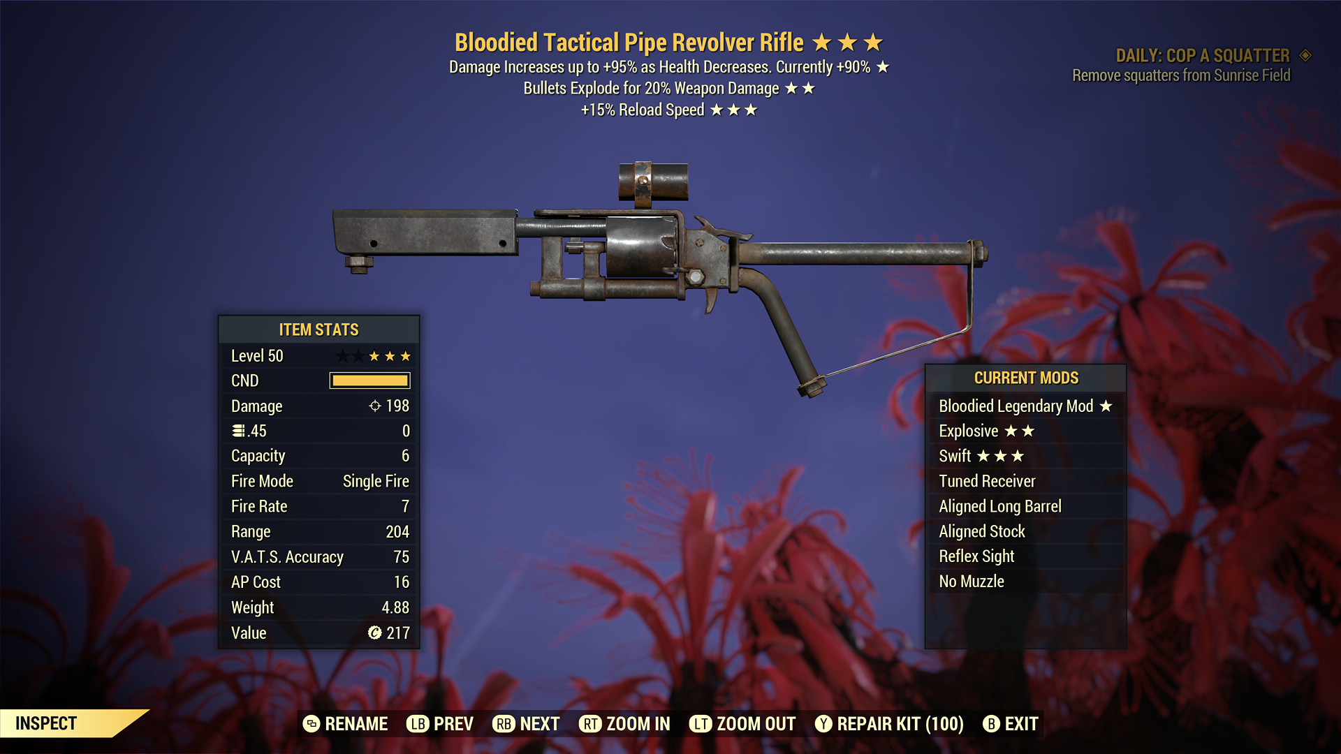 Buy [XBOX] Bloodied Explosive Pipe in FALLOUT 76 Items - Offer #2410393637