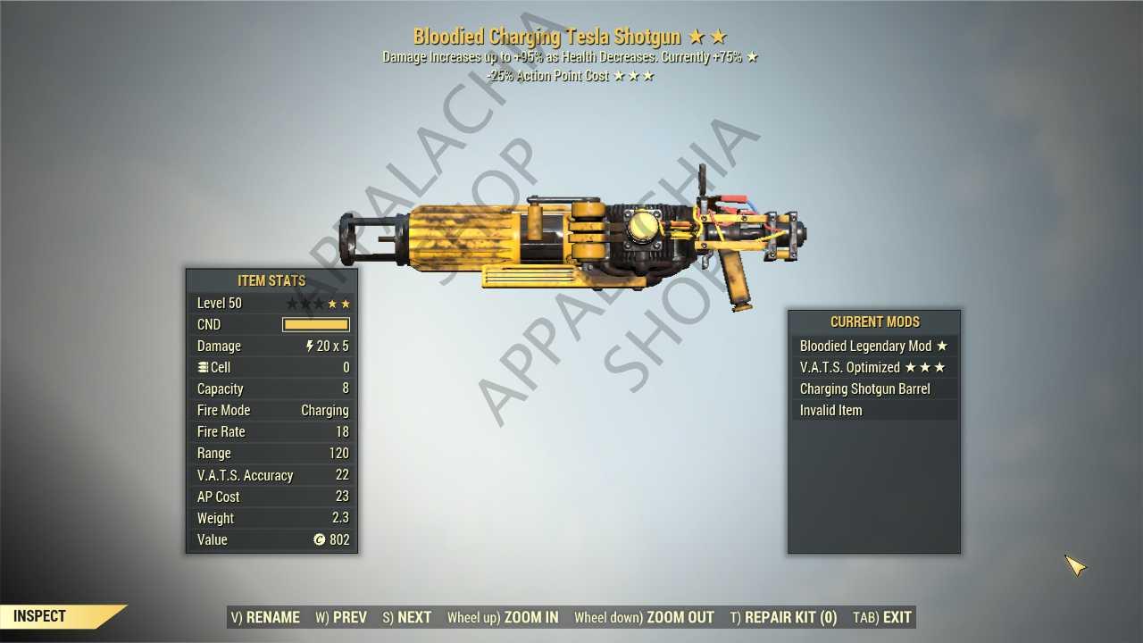 Buy Bloodied Tesla rifle (25% less in FALLOUT 76 Items - Offer #2528080003