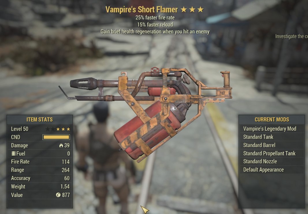 Buy Vampire's Flamer [25% faster f in FALLOUT 76 Items - Offer #2521491223