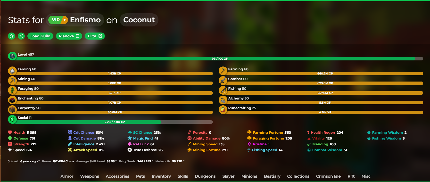 Buy ⚡VIP+ RANK |50B NW | 457.0 S in MINECRAFT: HYPIXEL Accounts - Offer ...