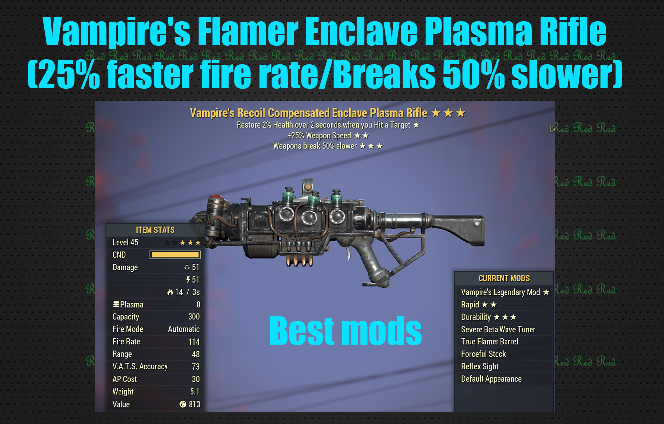 Buy Vampire's Flamer Enclave Plasm in FALLOUT 76 Items - Offer #2515261757