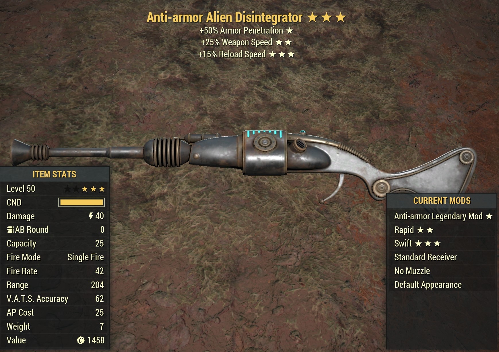 Buy Anti-Armor Alien Disintegrator in FALLOUT 76 Items - Offer #253836737