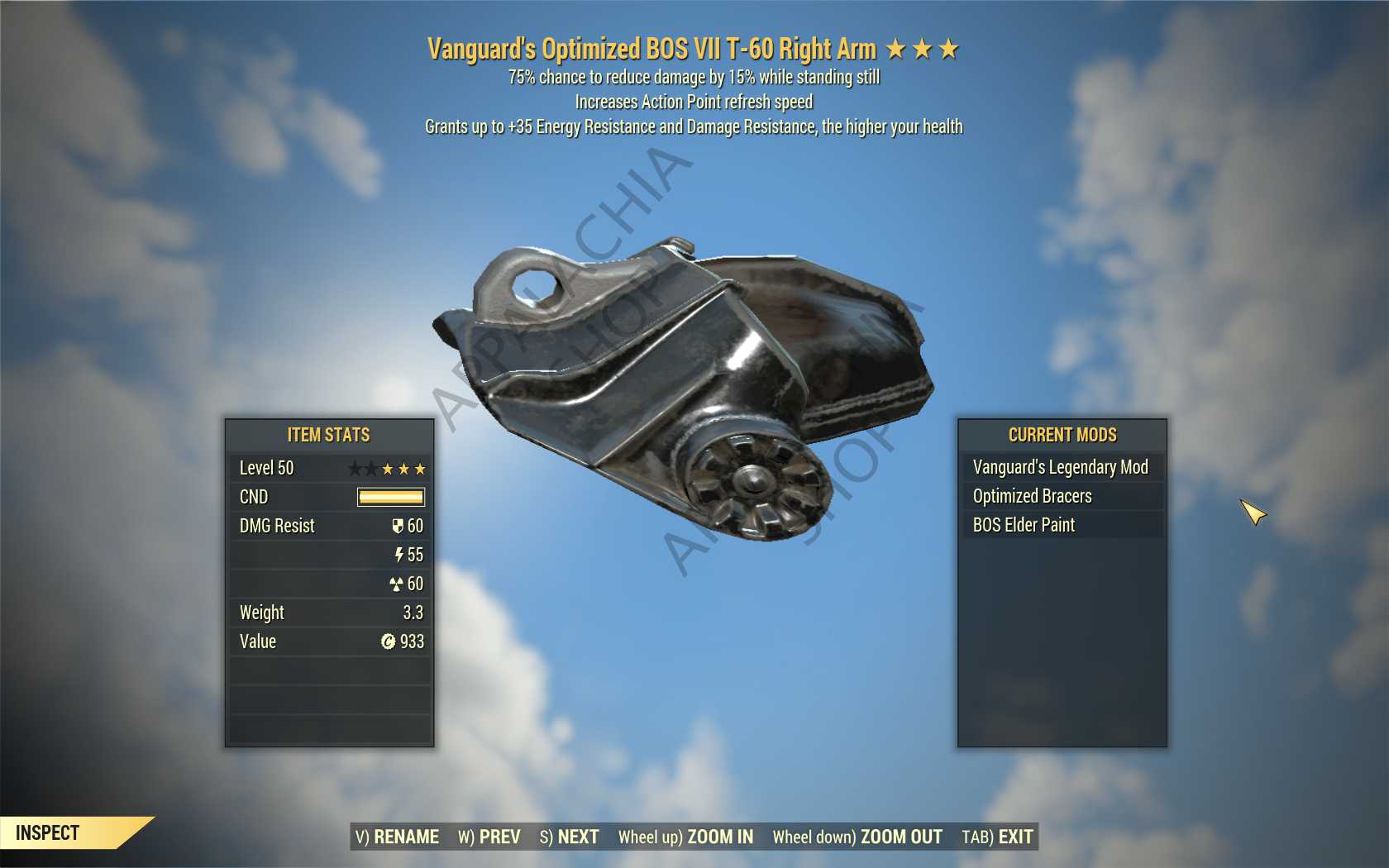 Buy Vanguard's T-60 Sentinel Power in FALLOUT 76 Items - Offer #2535039158