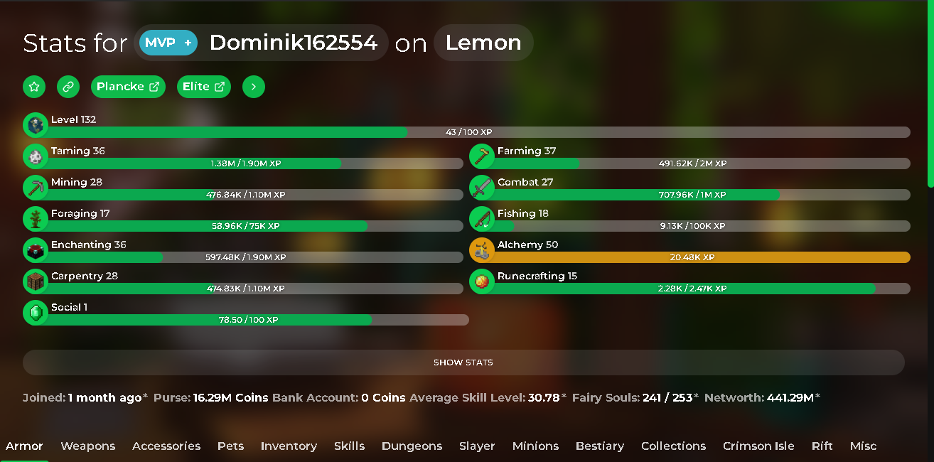 Buy ⭐[MVP+] | SB lvl:132 | ,447M in MINECRAFT: HYPIXEL Accounts - Offer ...