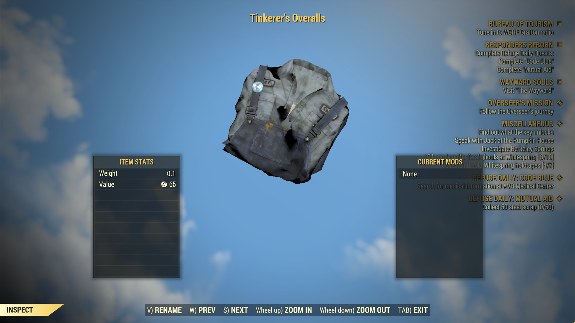 Buy Tinkerer's Overalls & Goggles in FALLOUT 76 Items - Offer #2616917570