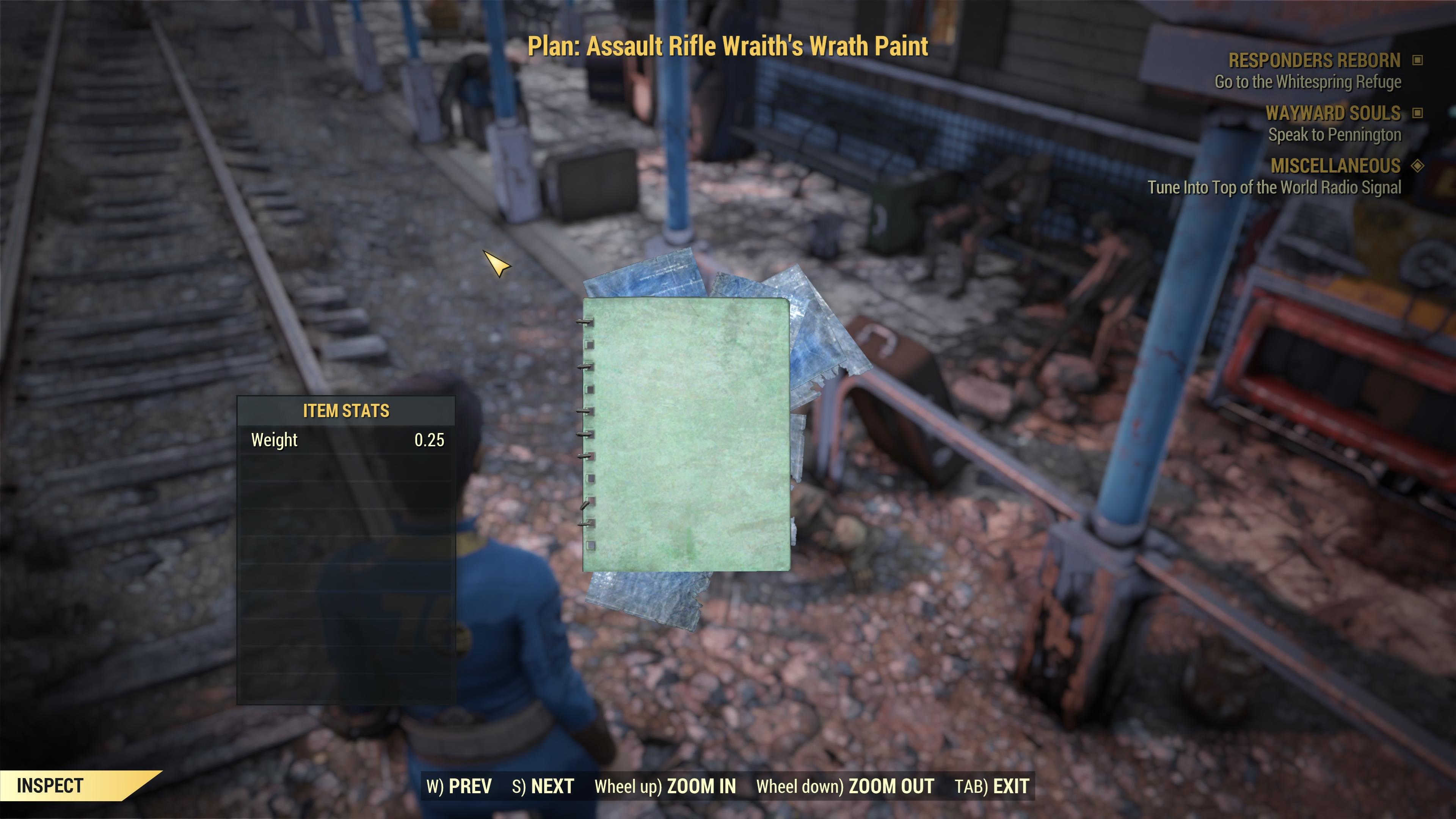 Buy Plan: Assault Rifle Wraith's W in FALLOUT 76 Items - Offer #2532638423