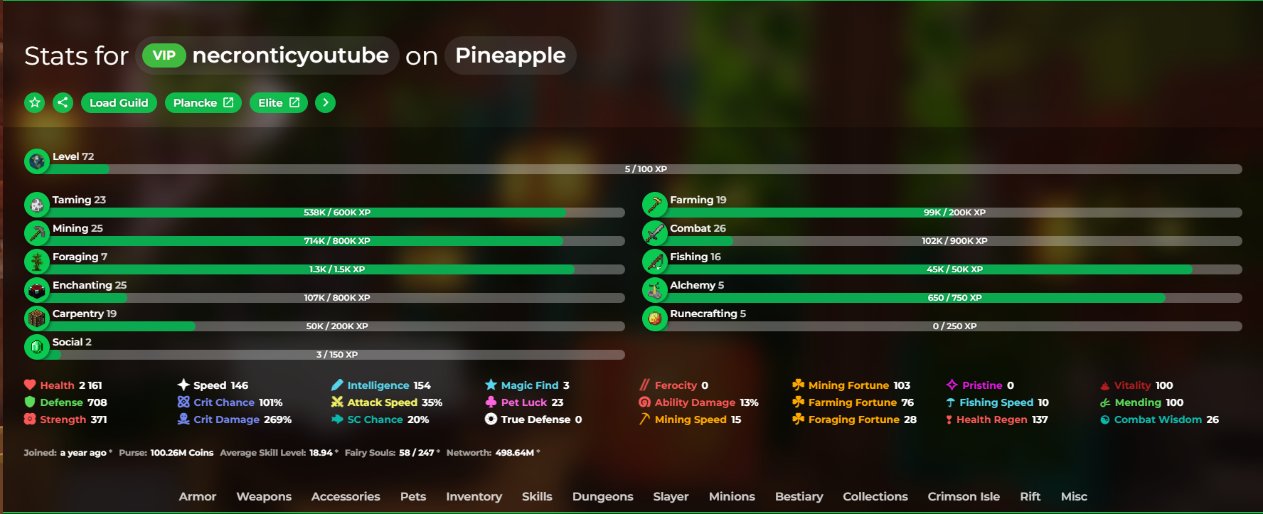 Buy ⚡VIP RANK |485.40M NW | 72.0 in MINECRAFT: HYPIXEL Accounts - Offer ...