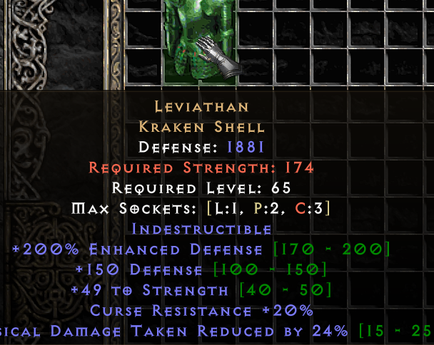 Buy LEVIATHAN (CLEAN) 24% DR , 49 in PROJECT DIABLO 2 Items - Offer ...