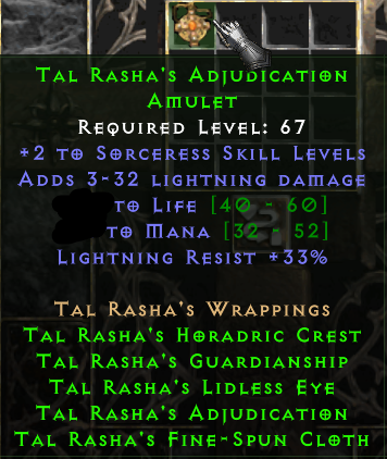 Buy Tal Rasha Amulet - PD2 Season in PROJECT DIABLO 2 Items - Offer ...