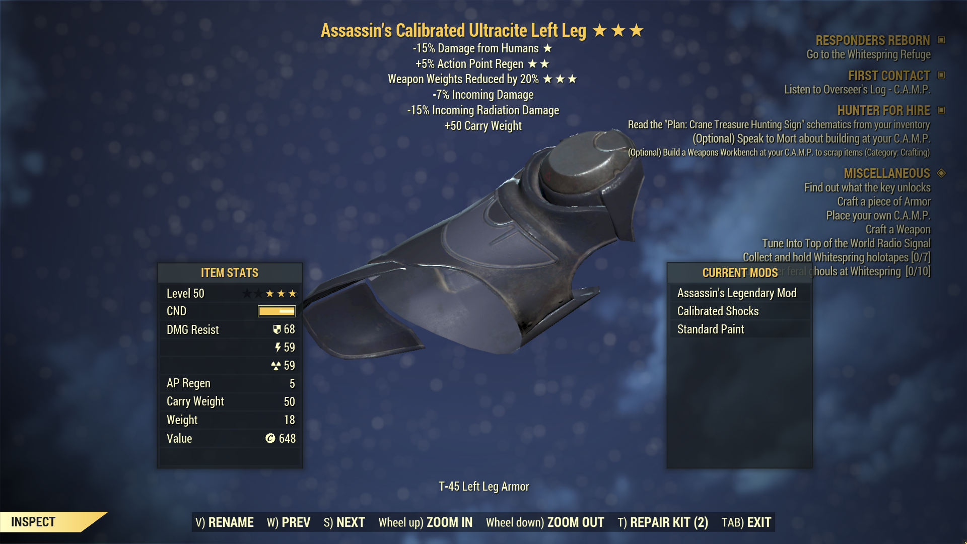 Buy Assassin's Ultracite Power Arm in FALLOUT 76 Items - Offer #2514631600