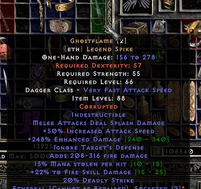 Buy GHOSTFLAME 248% ED 15/22 WITH in PROJECT DIABLO 2 Items - Offer ...