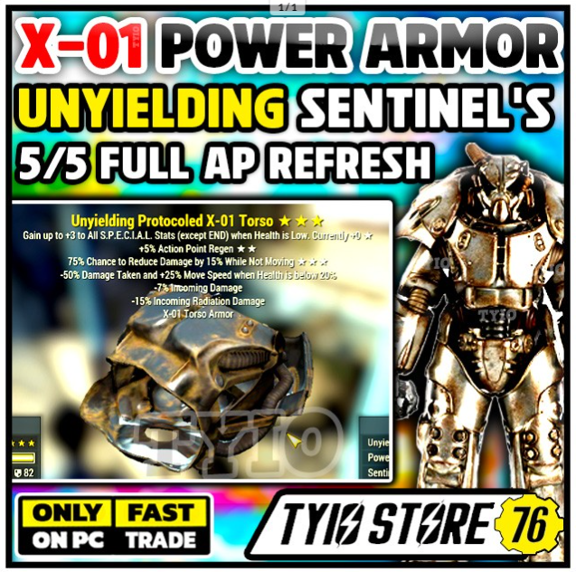 Buy Unyielding Sentinel X-01 Power in FALLOUT 76 Items - Offer #2535482060