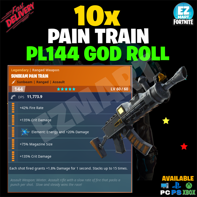 Buy x10 Pain Train (Energy) PL144 in FORTNITE Items - Offer #2520743241