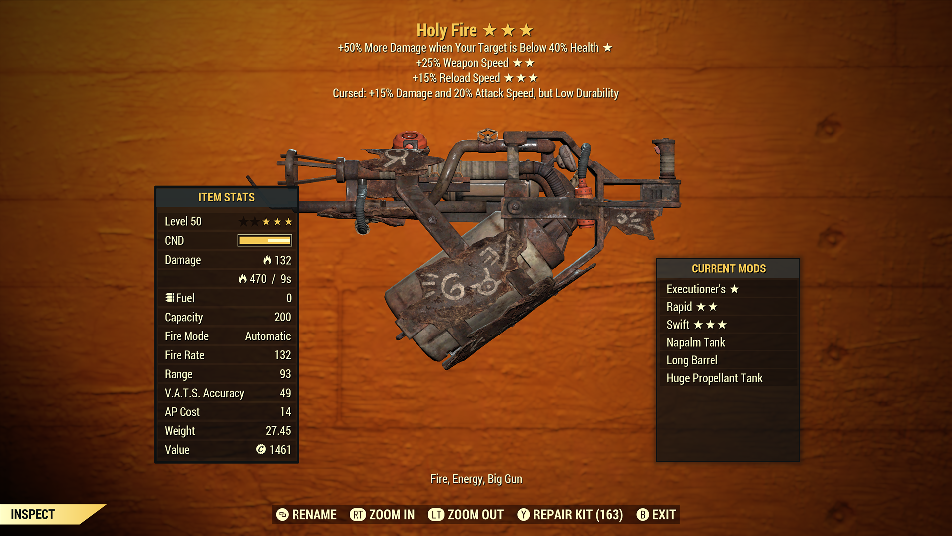 Buy [XBOX] Executioner's Holy Fire in FALLOUT 76 Items - Offer #2534660468